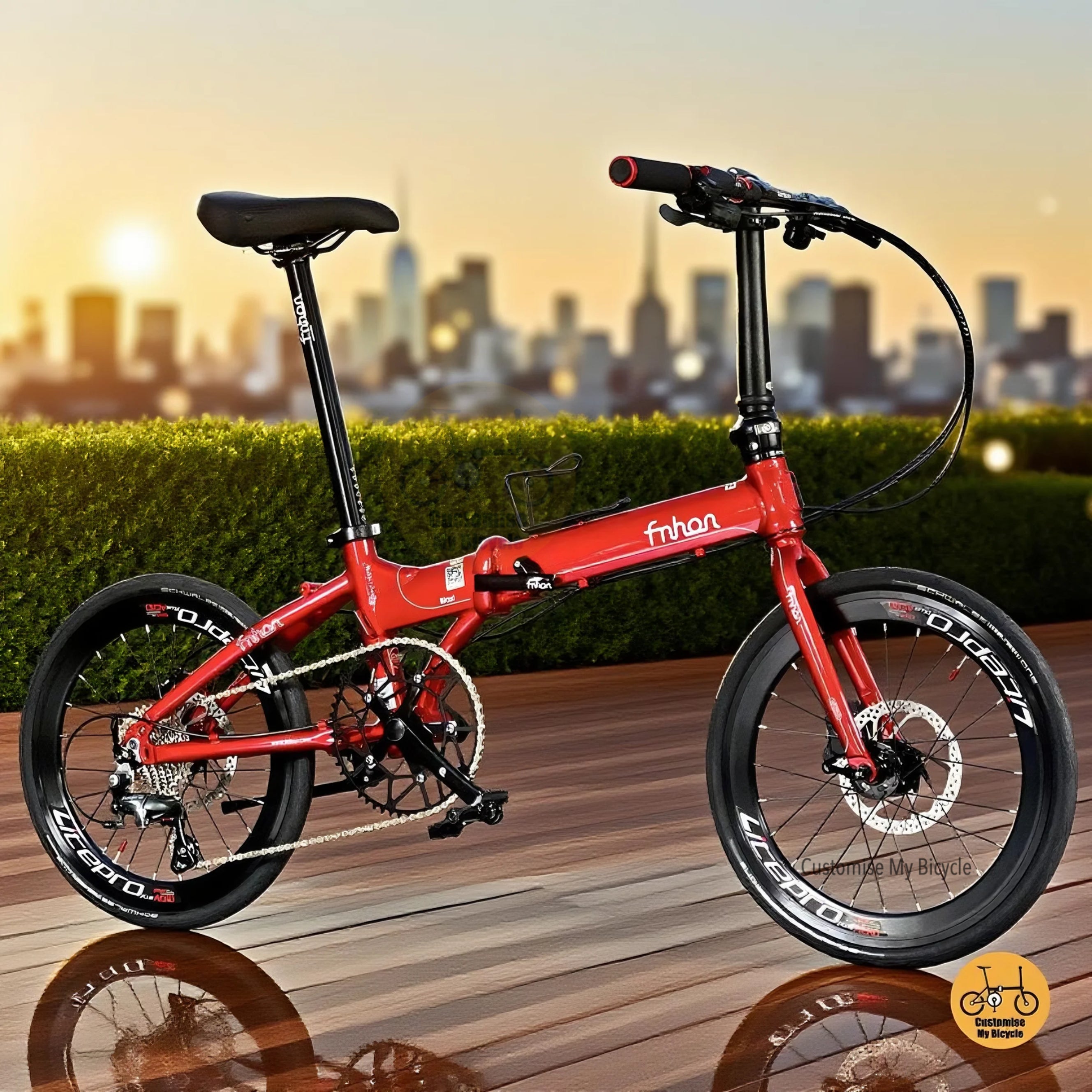 Fnhon Blast 20-inch folding bike with Tiagra 10-speed and LITEPRO aero ...